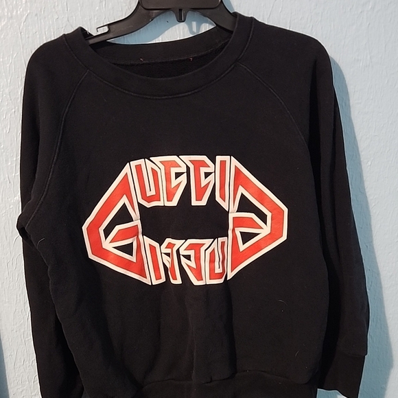 Gucci | Sweaters | Gucci Red And Black Crew Neck Sweater | Poshmark